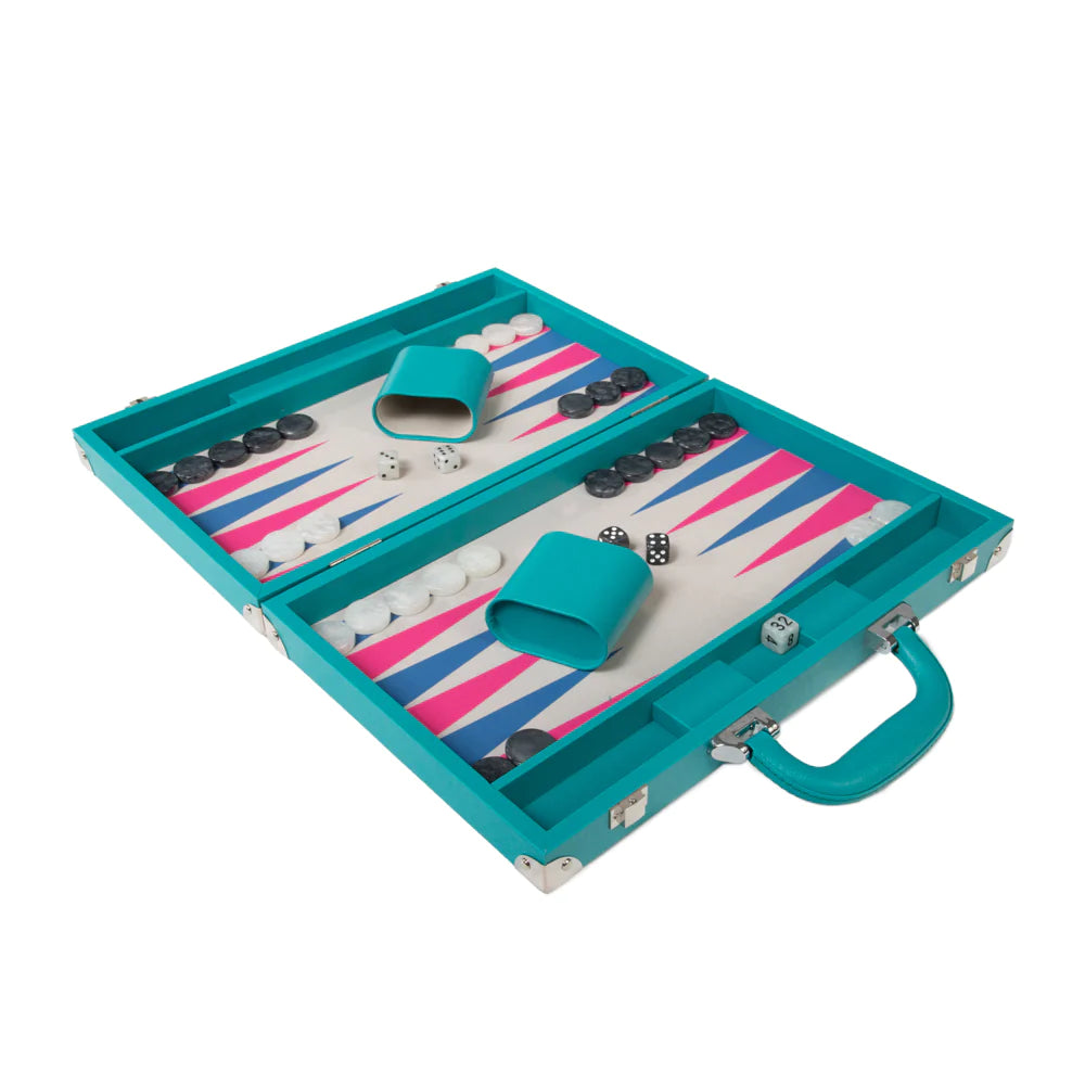 Teal Ellen Backgammon Set – The Pink Paisley