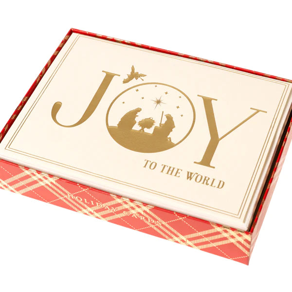 Joy Nativity Scene Large Signature Holiday Boxed Card – The Pink Paisley
