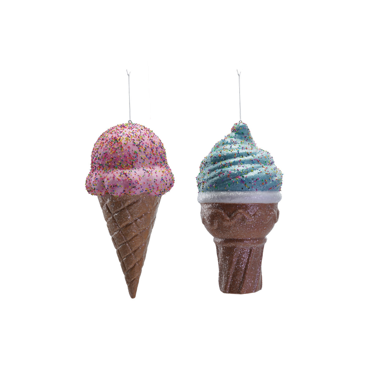 Oversized Foam Ice Cream Cone Ornament, 2 Styles – The Pink Paisley